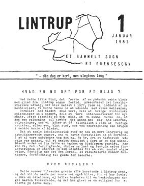 Bladet Lintrup et gammelt sogn – et grænsesogn | Lintrup Hjerting