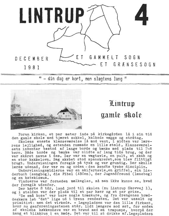 Bladet Lintrup et gammelt sogn – et grænsesogn | Lintrup Hjerting